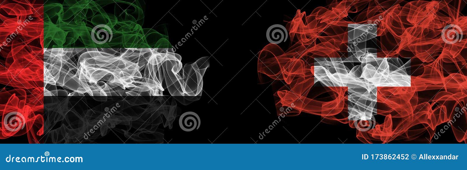 Flags of UAE and Switzerland on Black Background, UAE Vs Switzerland ...