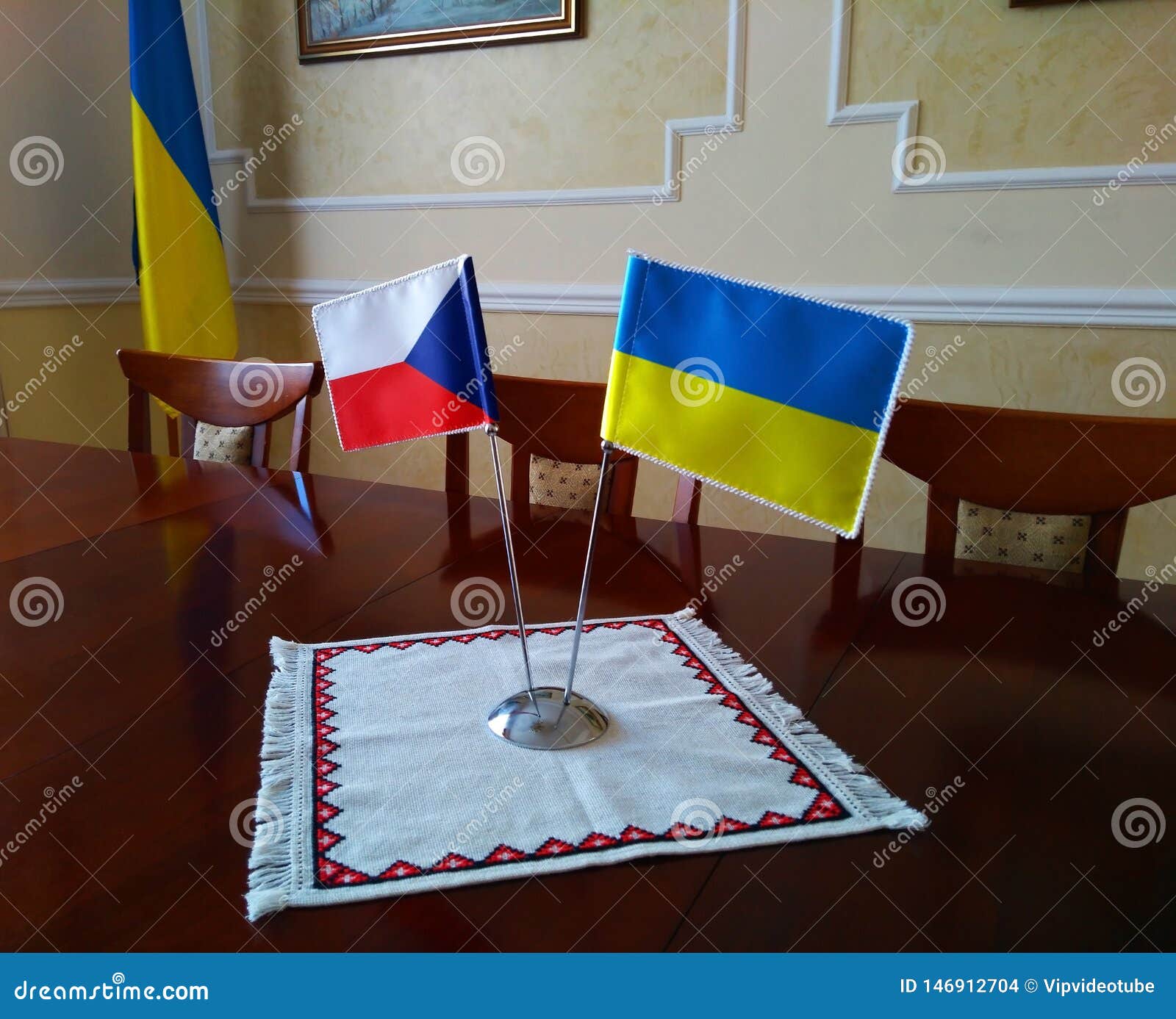 Flags of Ukraine and the Czech Republic Editorial Stock Image - Image ...