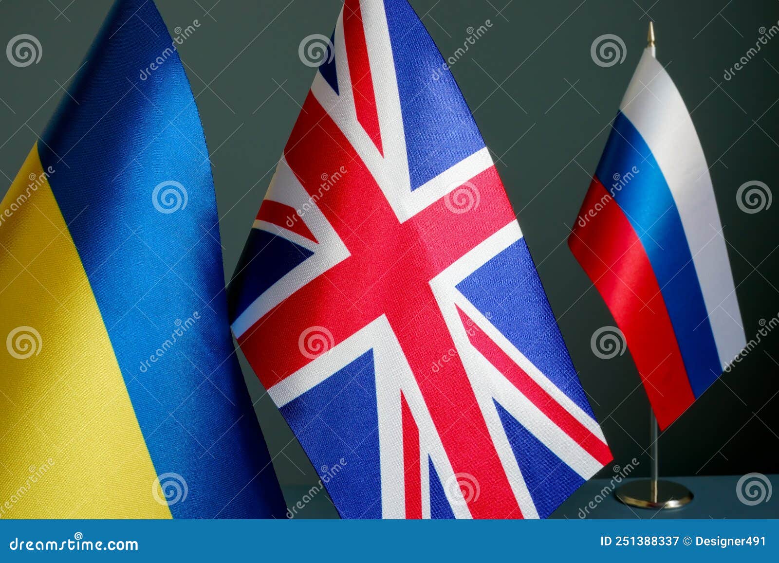 The Flags of Ukraine and Great Britain are Far from the Flag of Russia ...