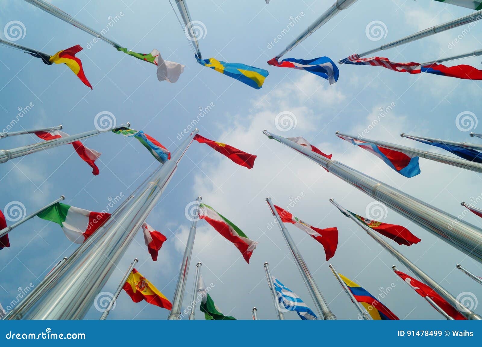 Flags of various colors stock image. Image of flag, flags - 91478499