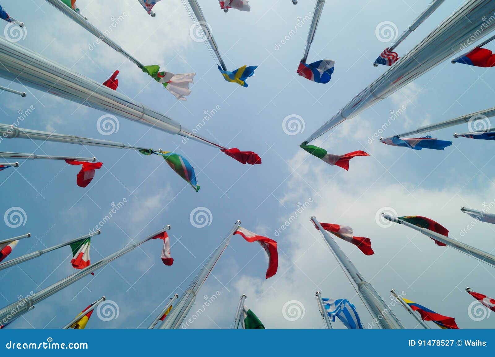 Flags of various colors stock image. Image of white, flag - 91478527