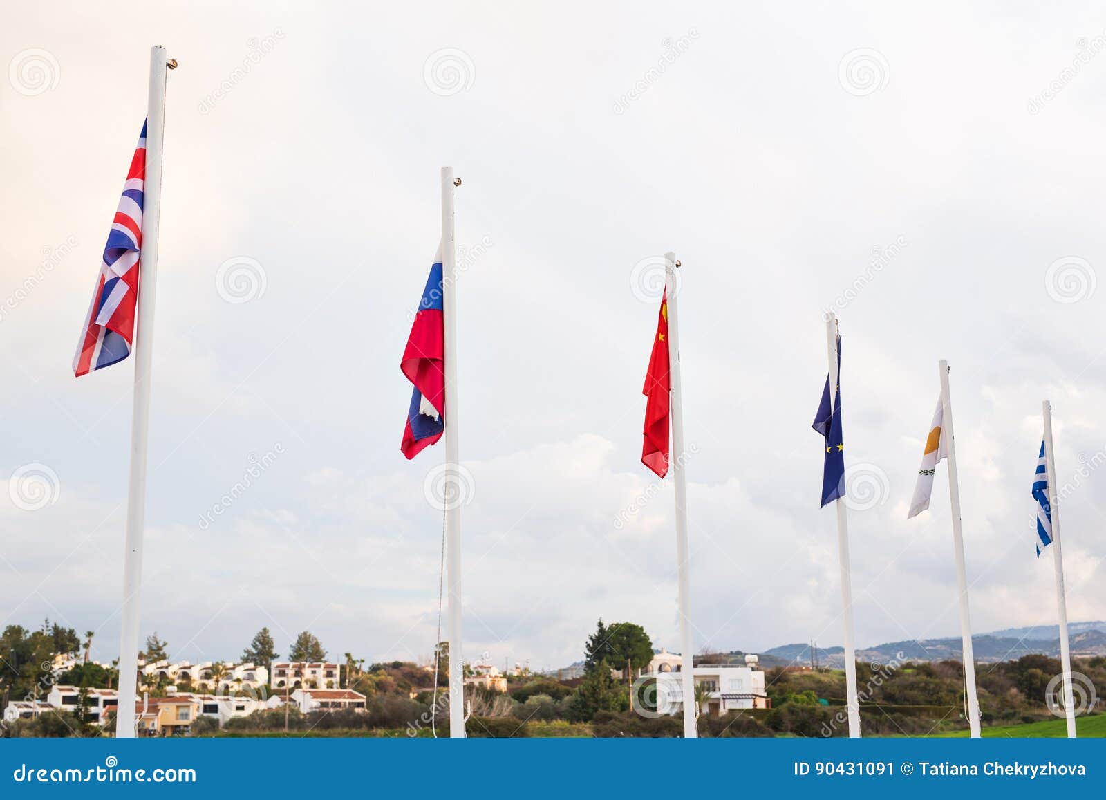Flags of Various Nations and Some Countries Outdoor Stock Image - Image ...