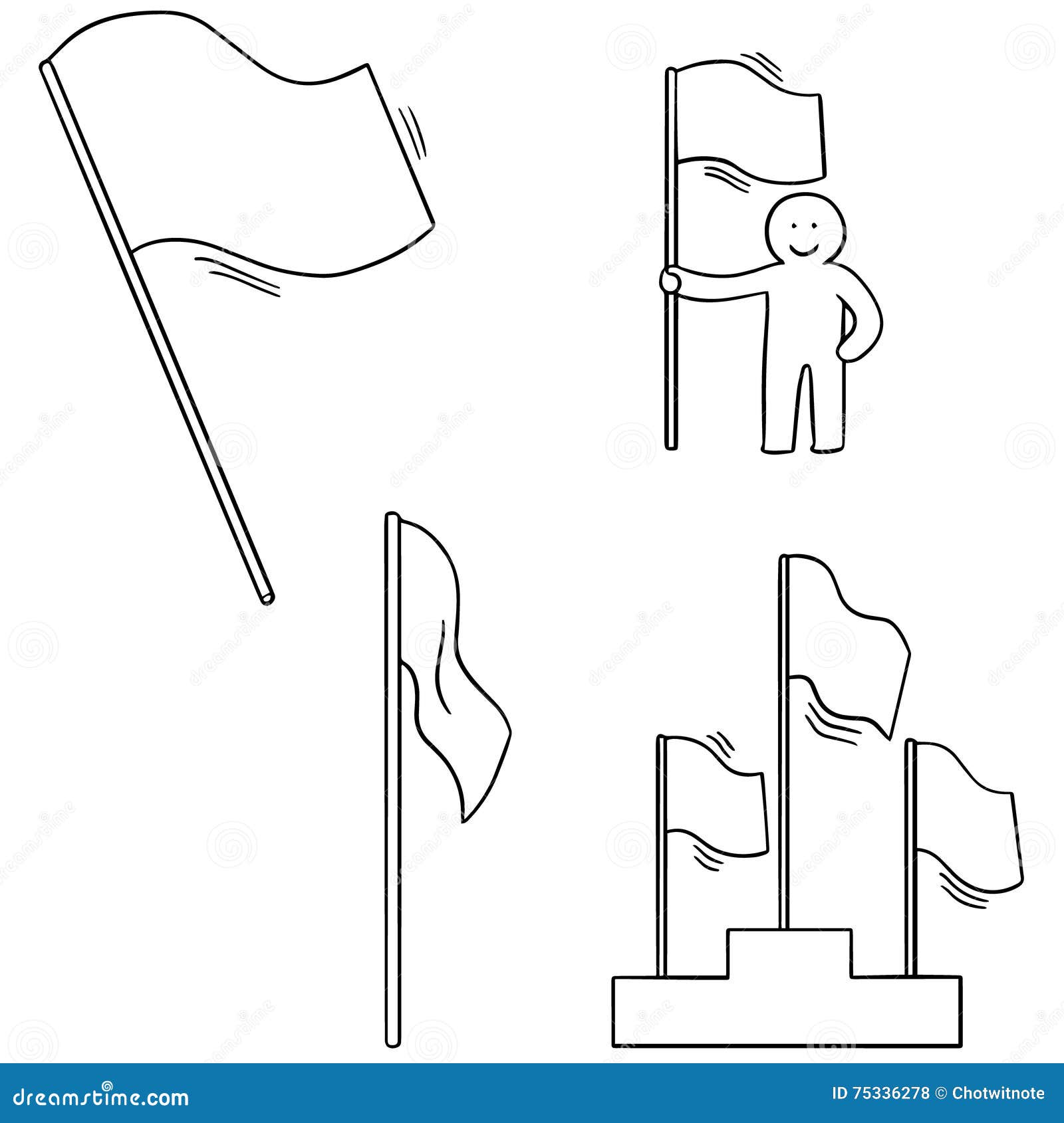 Flags stock vector. Illustration of hang, event, banner - 75336278