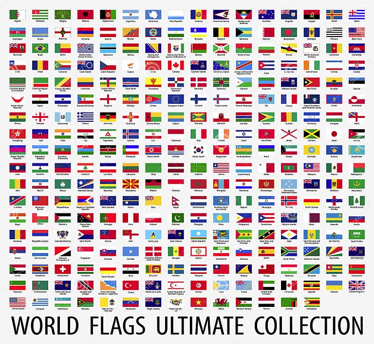 Flags vector of the world stock vector. Illustration of south - 41846160