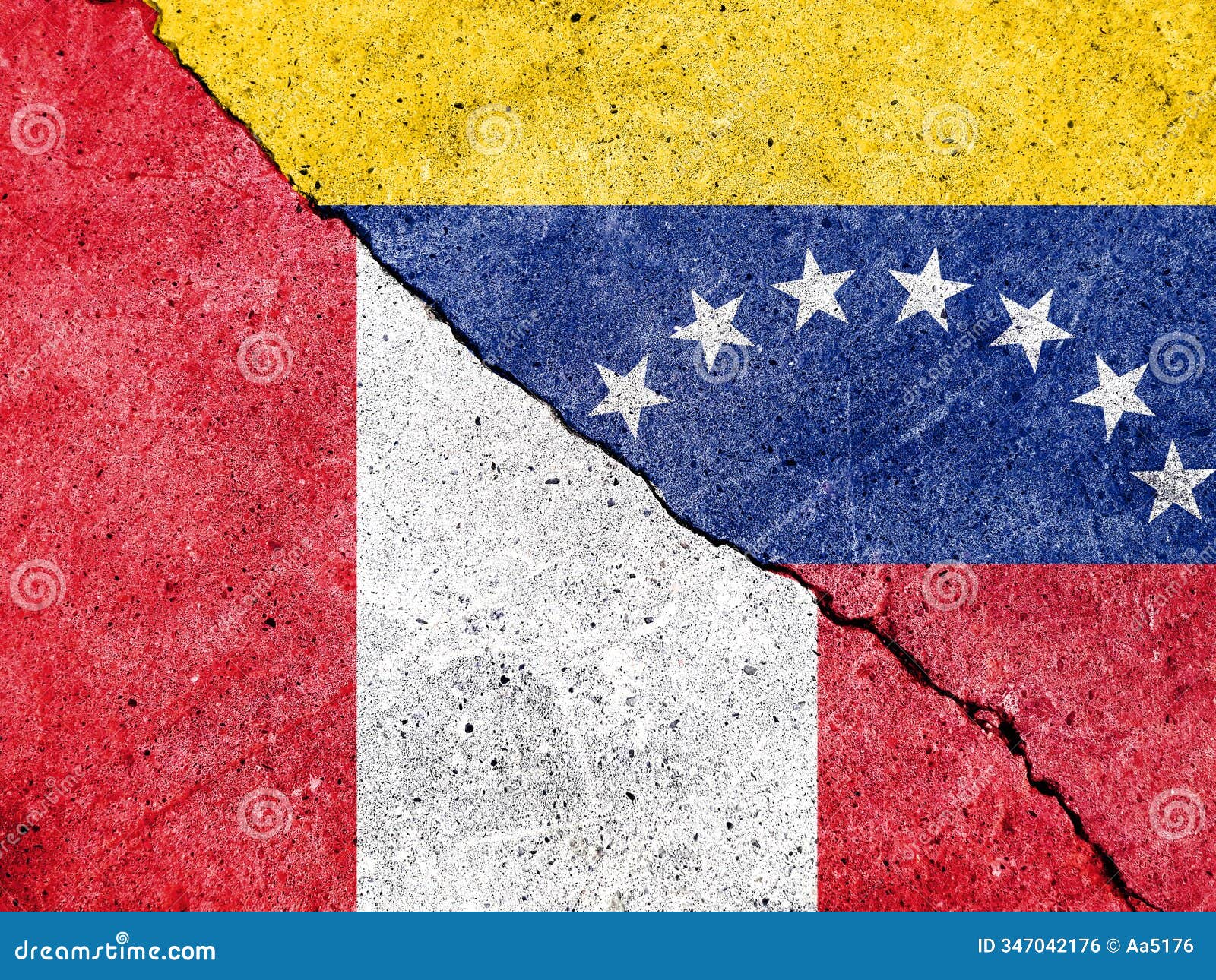 The Flags of Venezuela and Peru are Both Made of Crackled Patterns ...