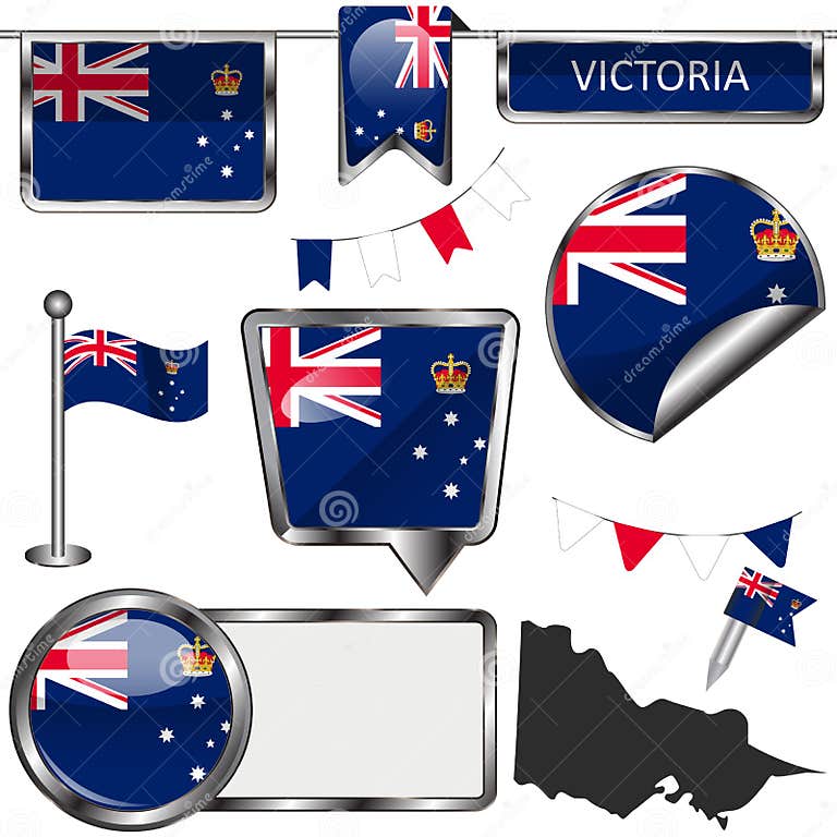 Flags of Victoria, Australia Stock Vector - Illustration of actor ...