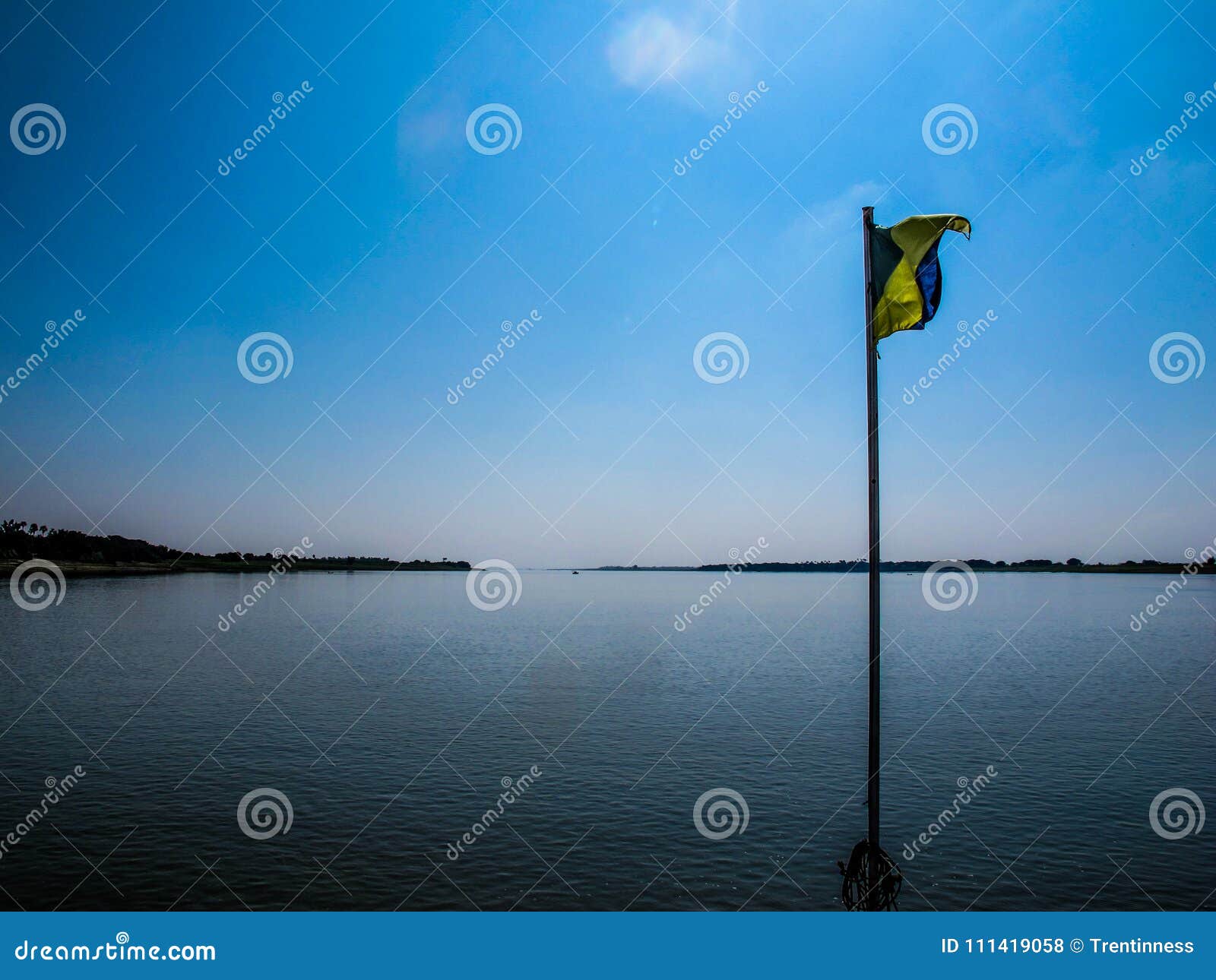 Flags on the water stock photo. Image of pole, navigation - 111419058