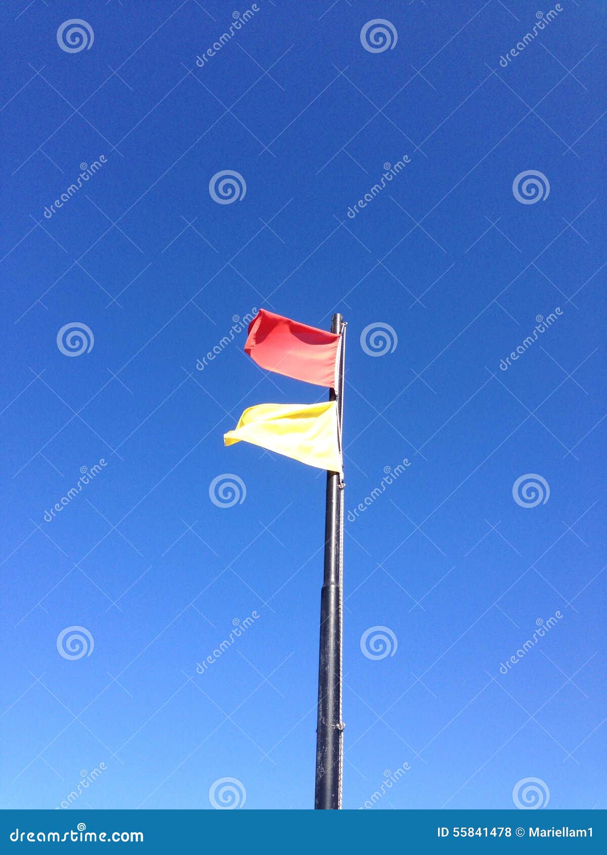 Flags in the wind stock photo. Image of yellow, flags - 55841478