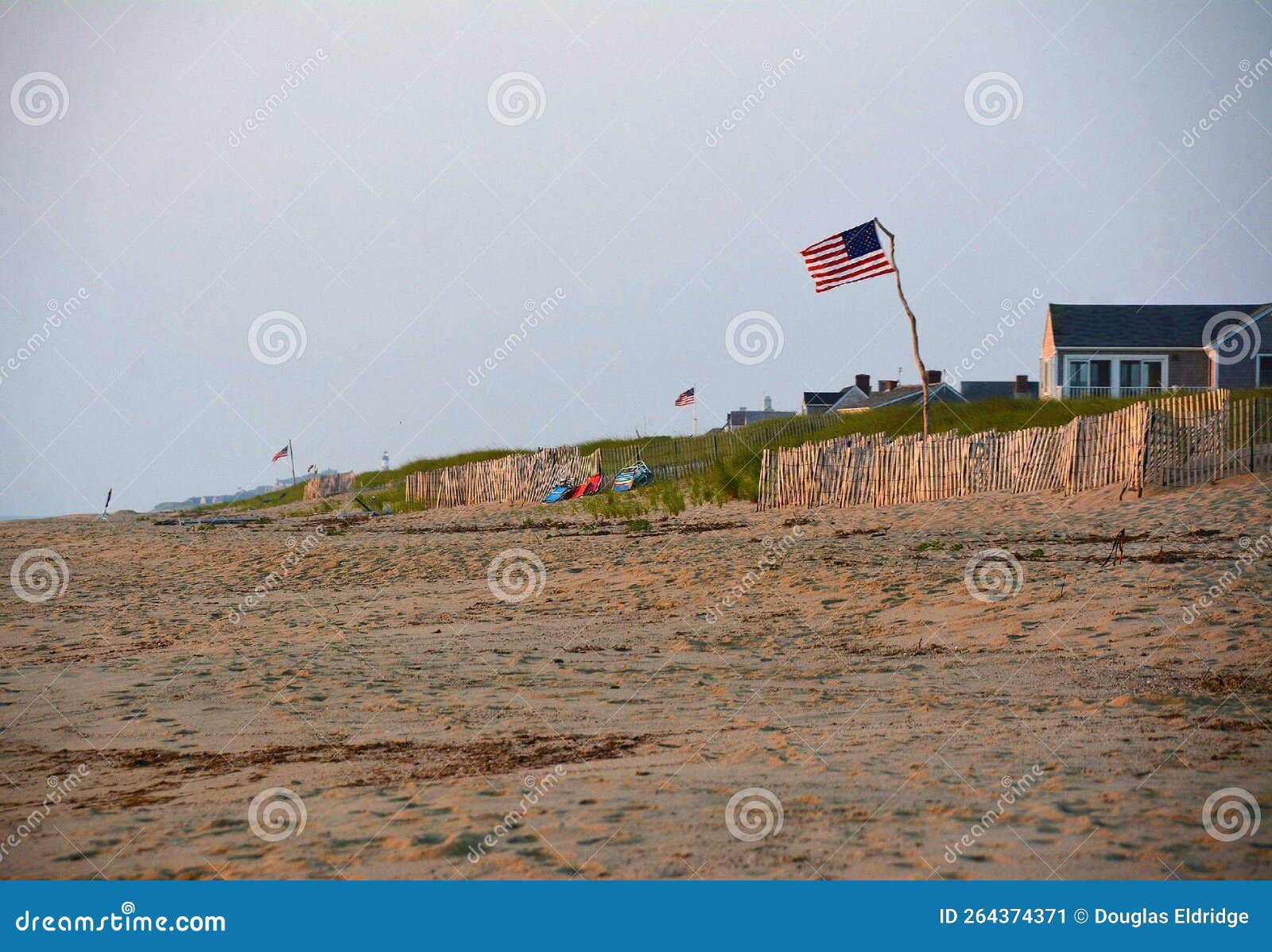Nantucket Flags on the 4th of July Stock Image - Image of flags ...