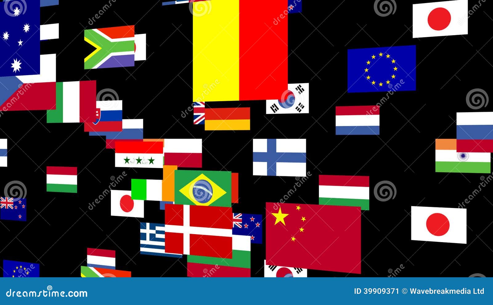 Flags of the World Animated 4 Stock Video - Video of area, america ...