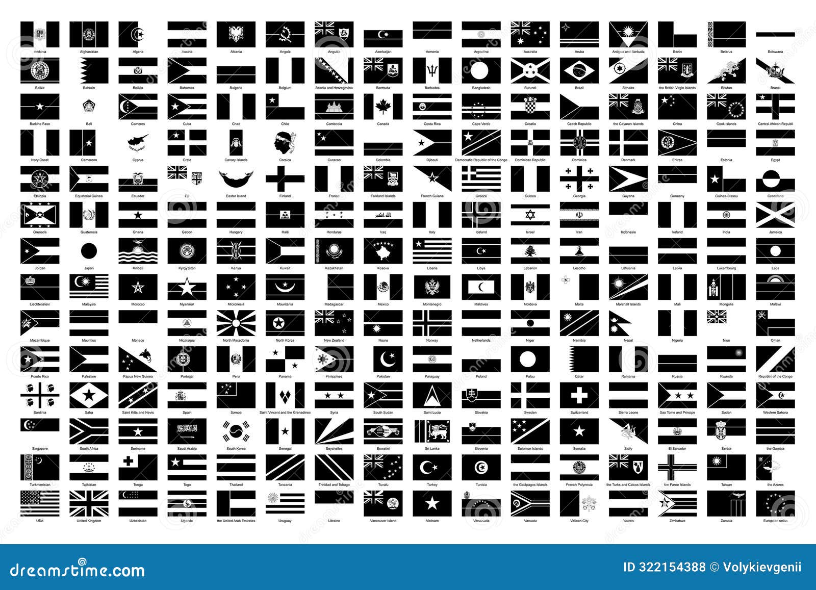 Flags of the world stock vector. Illustration of sign - 322154388
