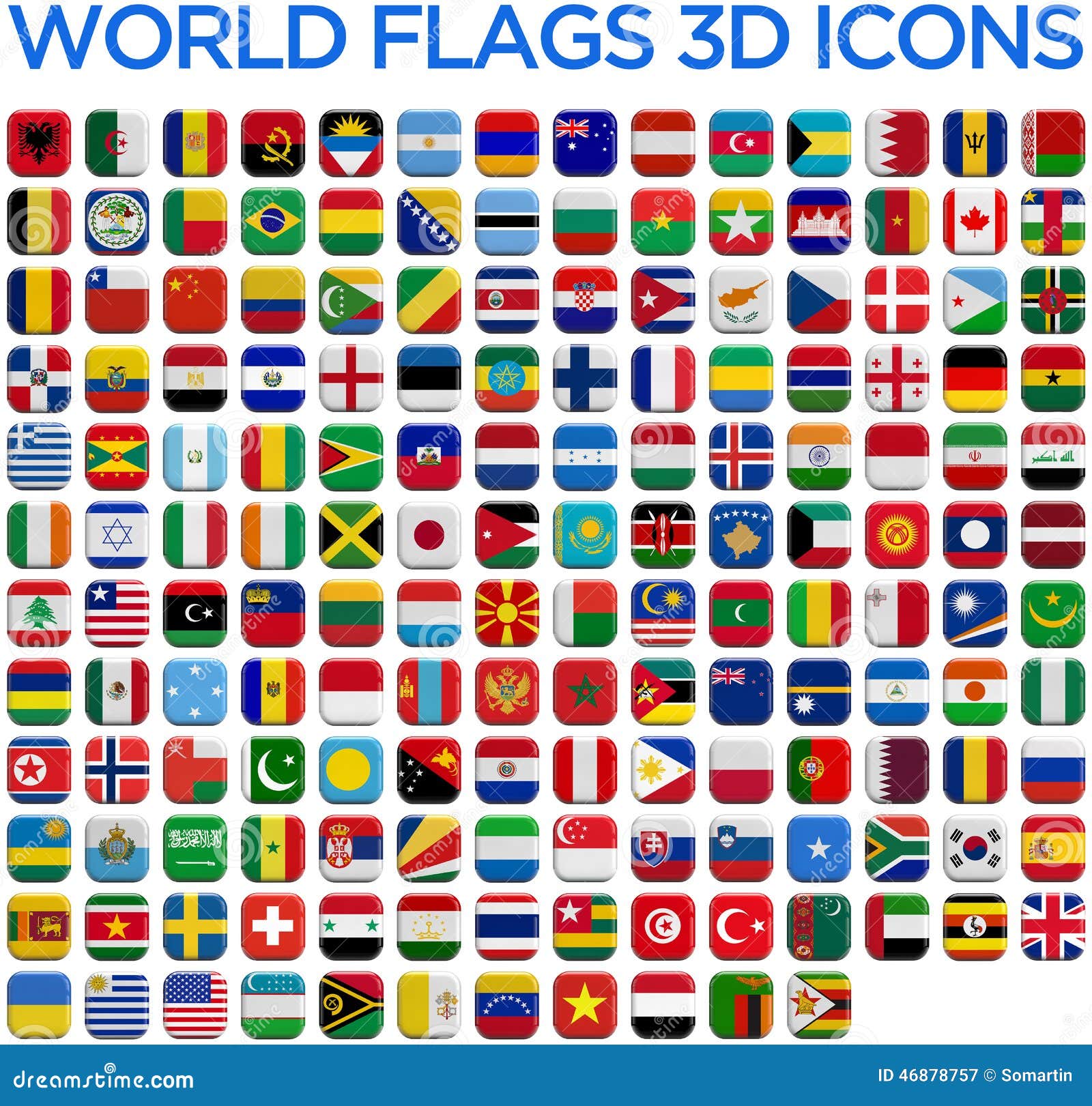 Flags of the World Countries Stock Illustration - Illustration of asia ...
