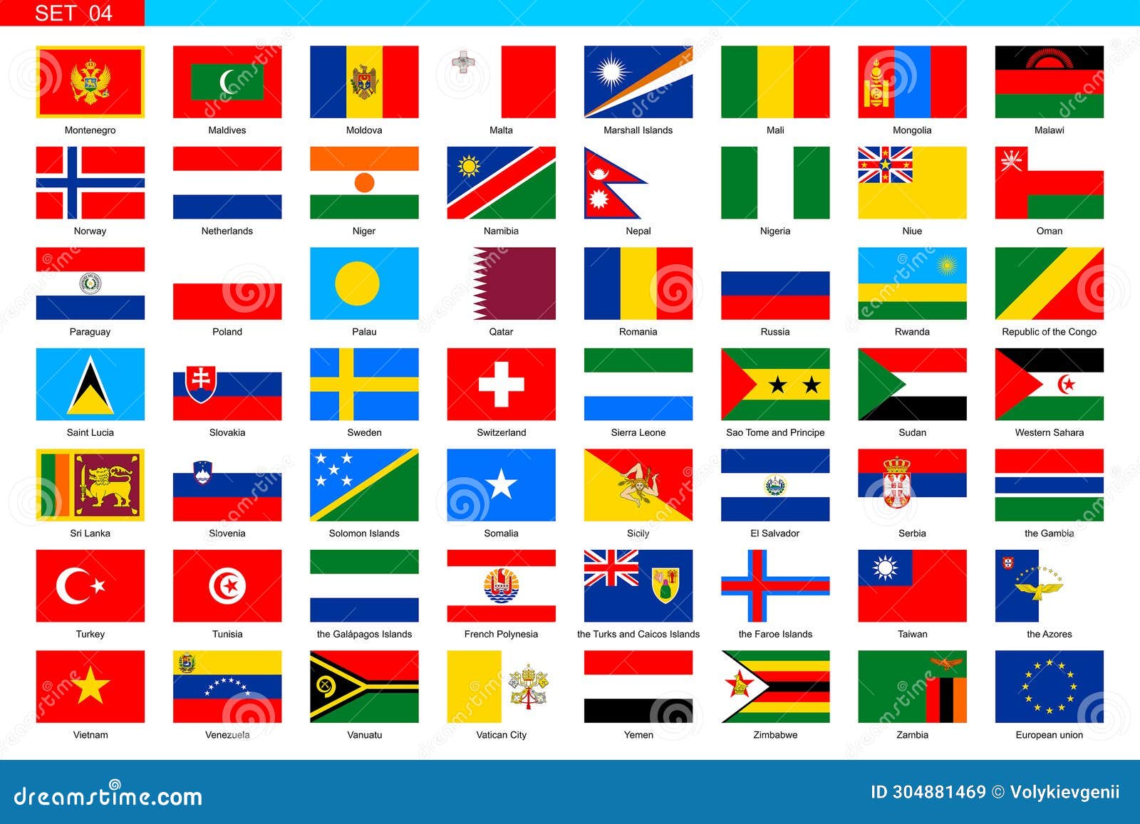 Flags of the world stock illustration. Illustration of country - 304881469