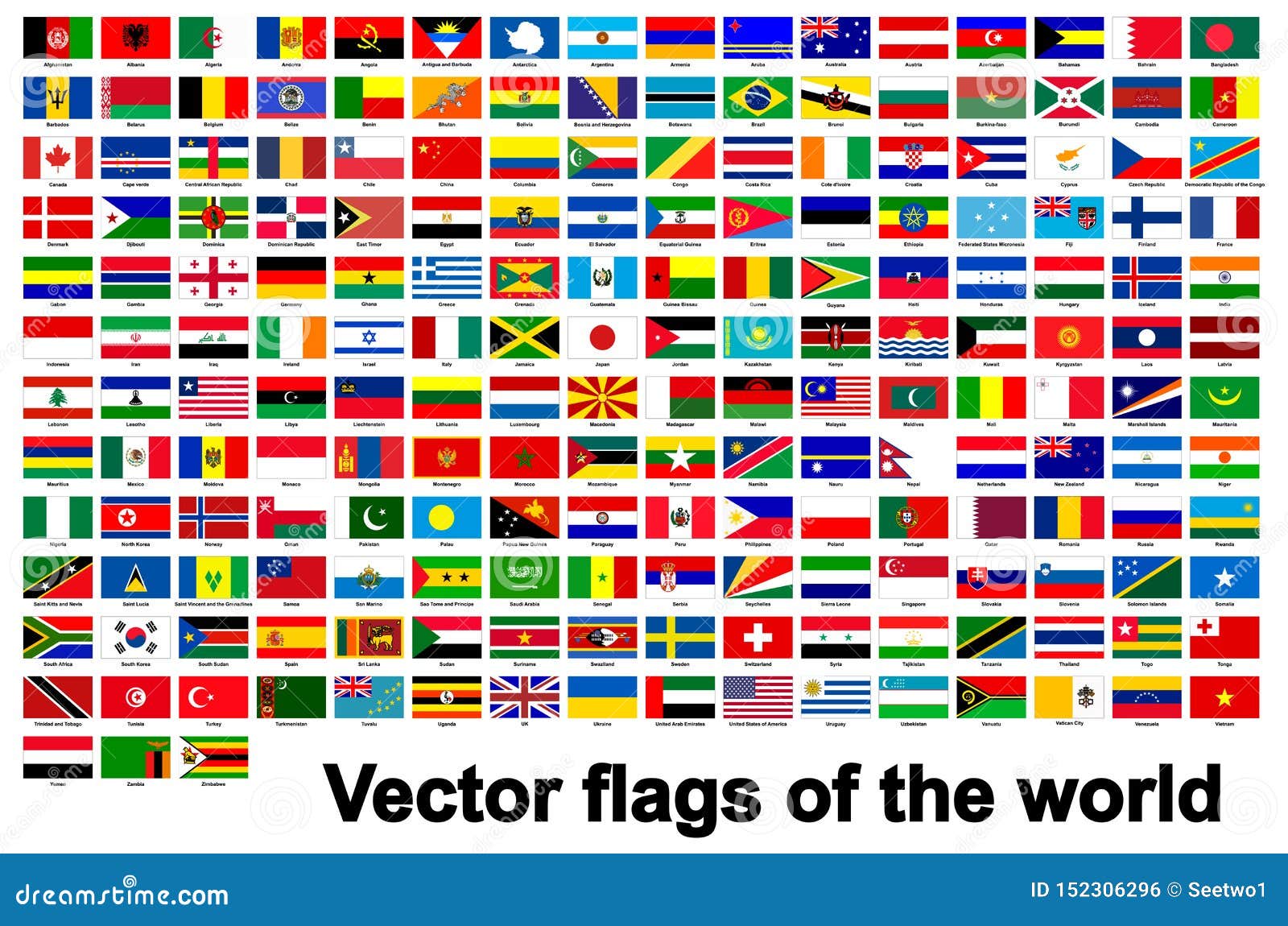 Flags of the World Isolate on White Background,Vector Illustration EPS ... Flags of the World Isolate on White Background,Vector Illustration EPS ...