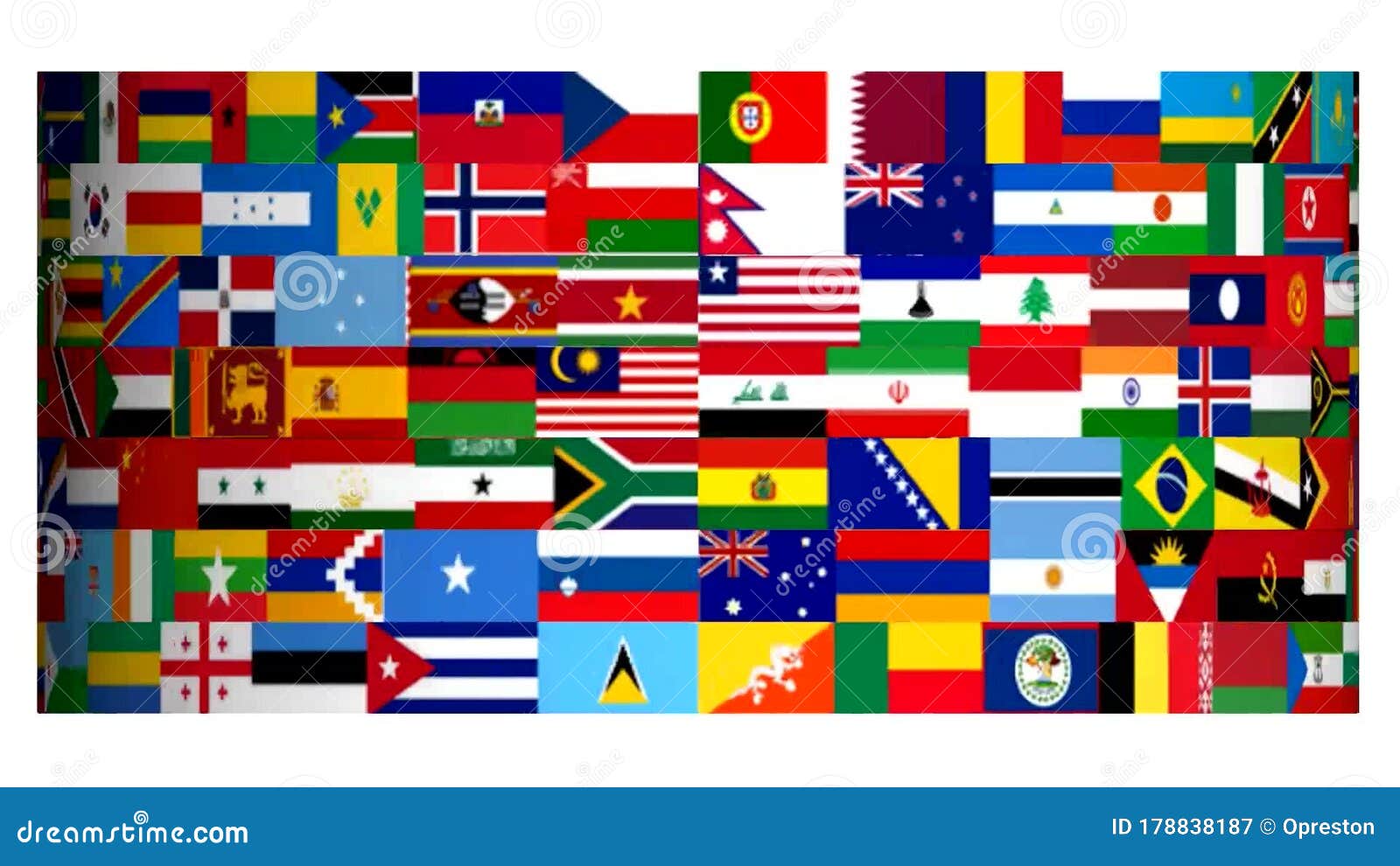 Flags of the World Rotate. 3d Animation. Unique Video Stock Video ...