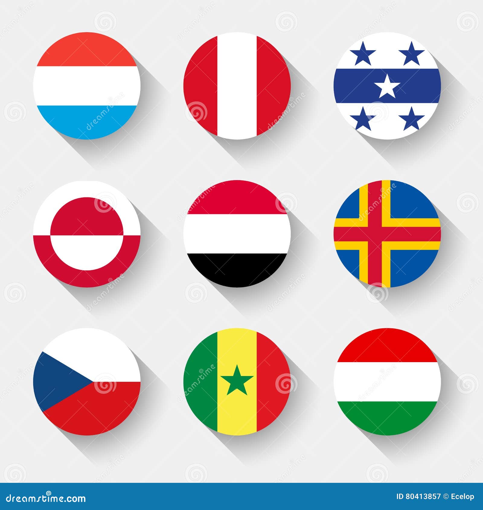 Flags of the World, Round Buttons Stock Vector - Illustration of ...