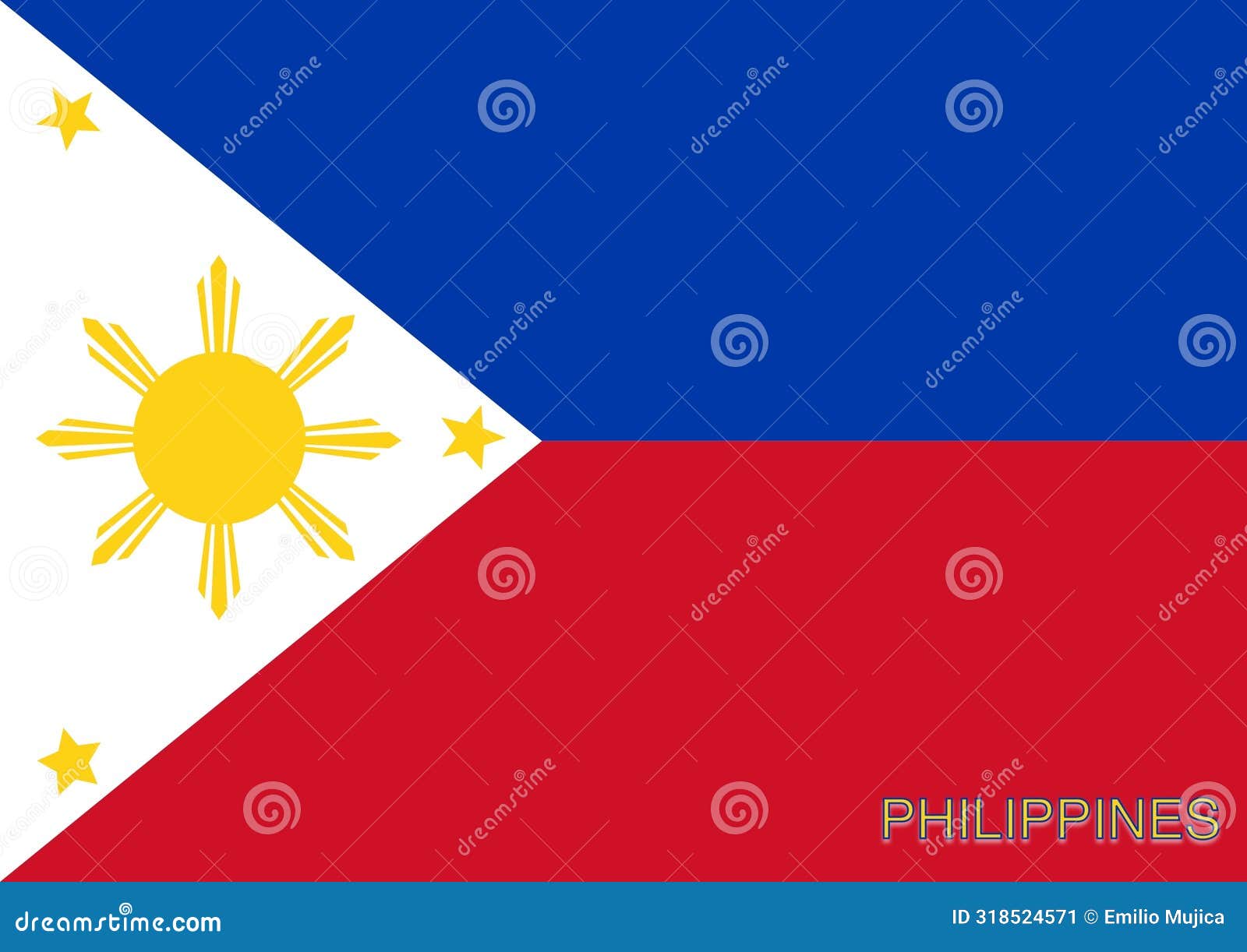 Flags of the World for School with Name, Country Philippines Stock ...