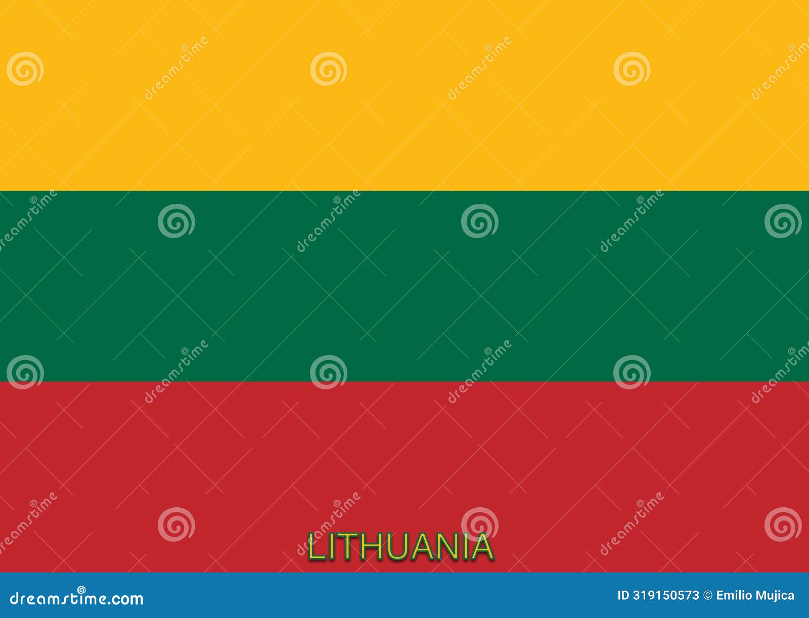 Flags of the World for School with Name Republic of Lithuania Stock ...