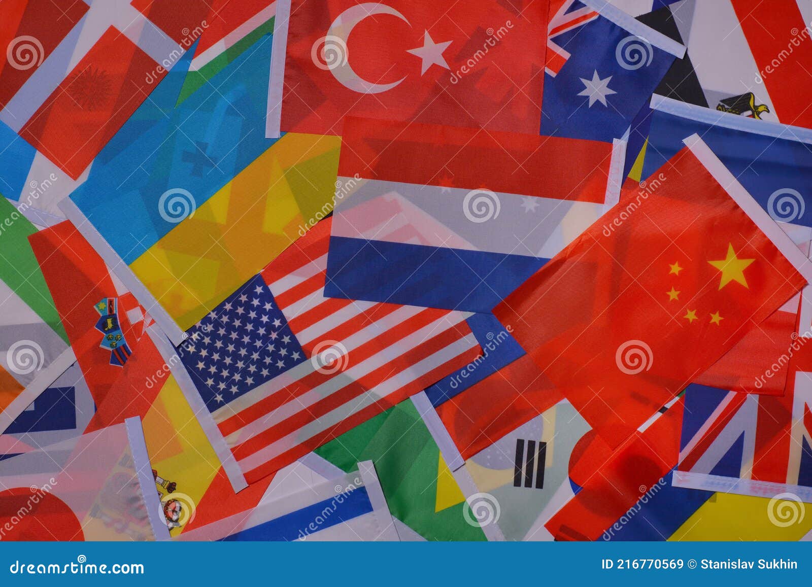 Flags of the World. Unity. Olympic Games Stock Image - Image of concept ...