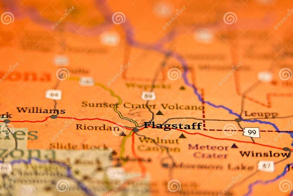 Flagstaff arizona area map stock image. Image of drawing - 83083809