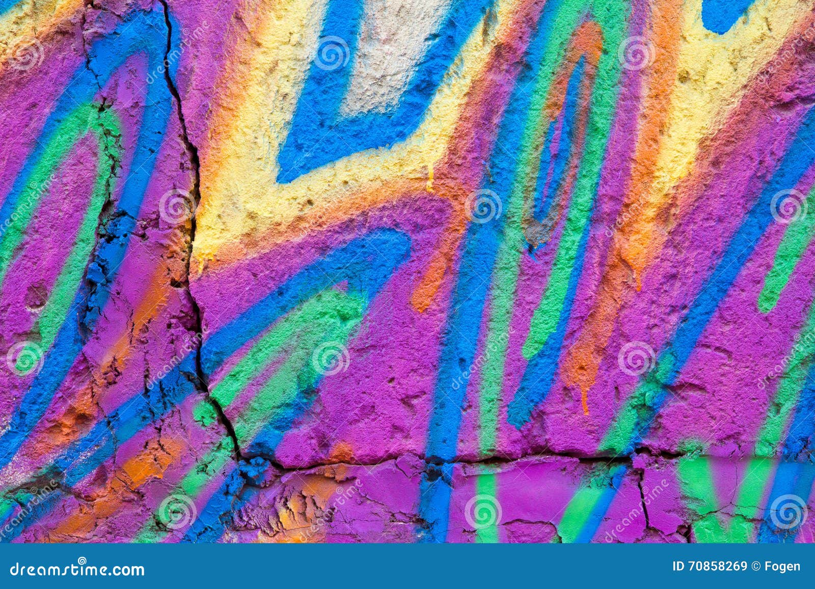 Flagstone Painted with Bright Colors. Stock Image - Image of ...
