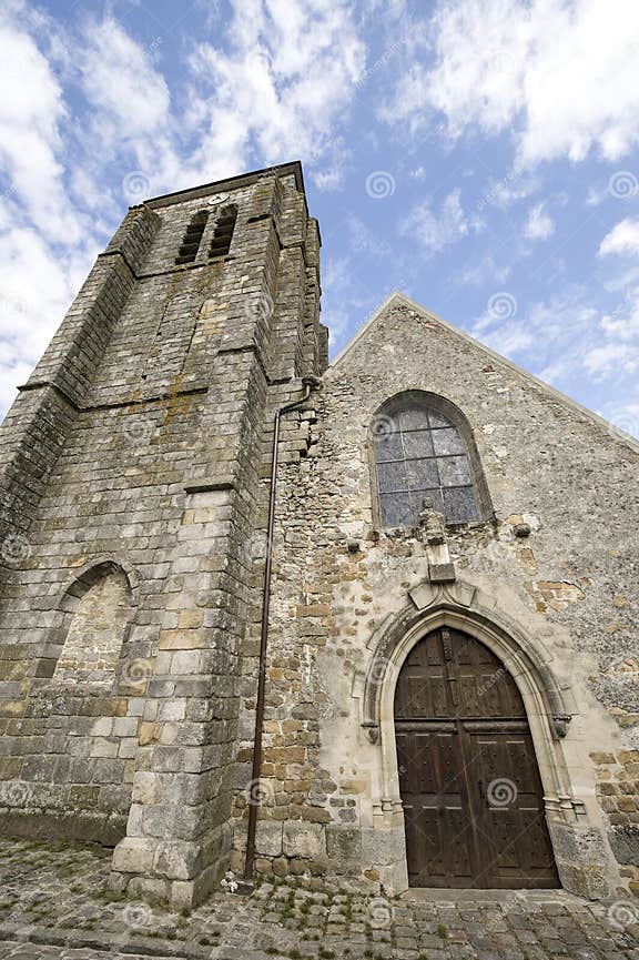 Flagy - Church stock photo. Image of color, france, marne - 25378104