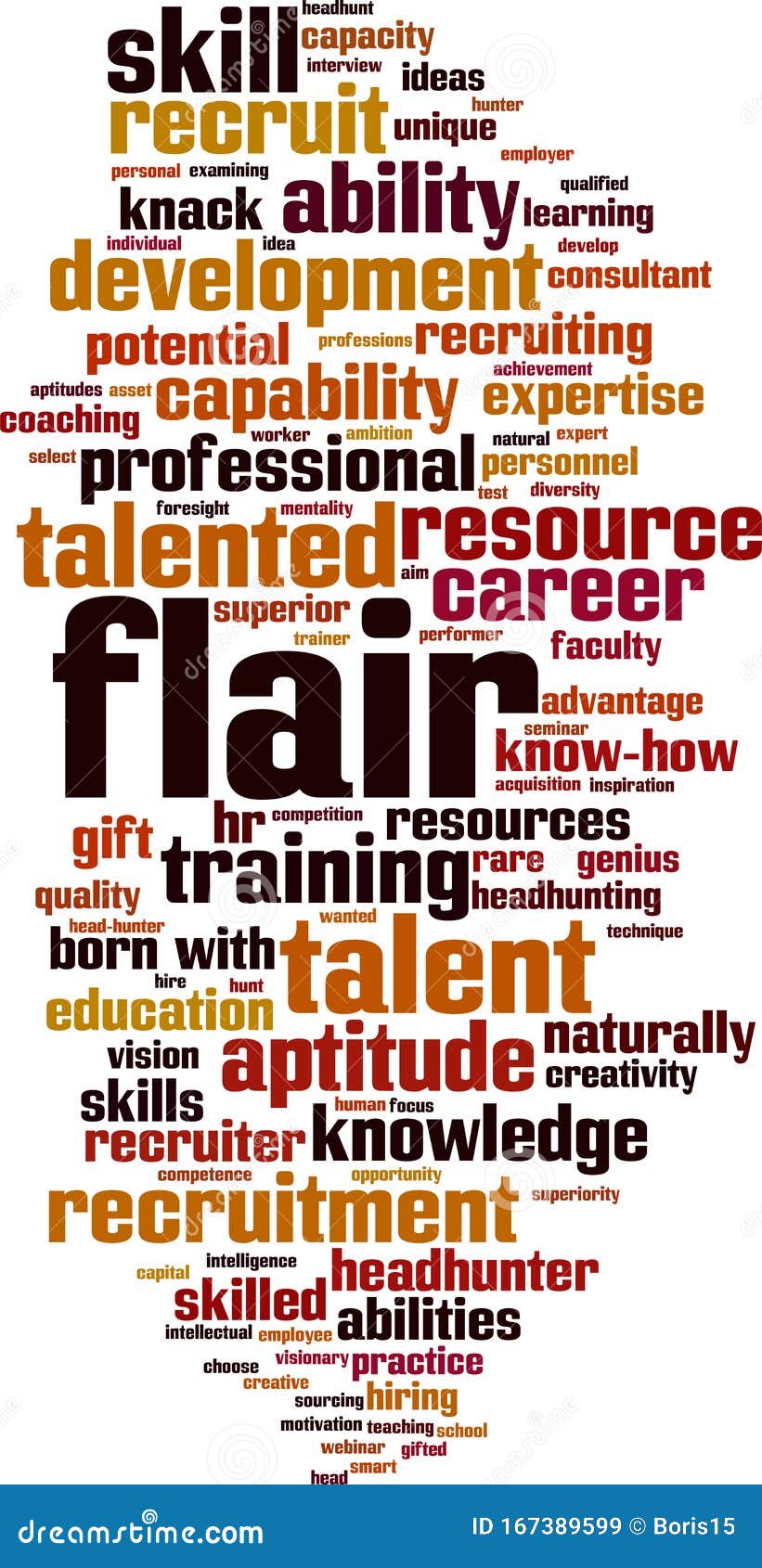 Flair word cloud stock vector. Illustration of knowhow - 167389599