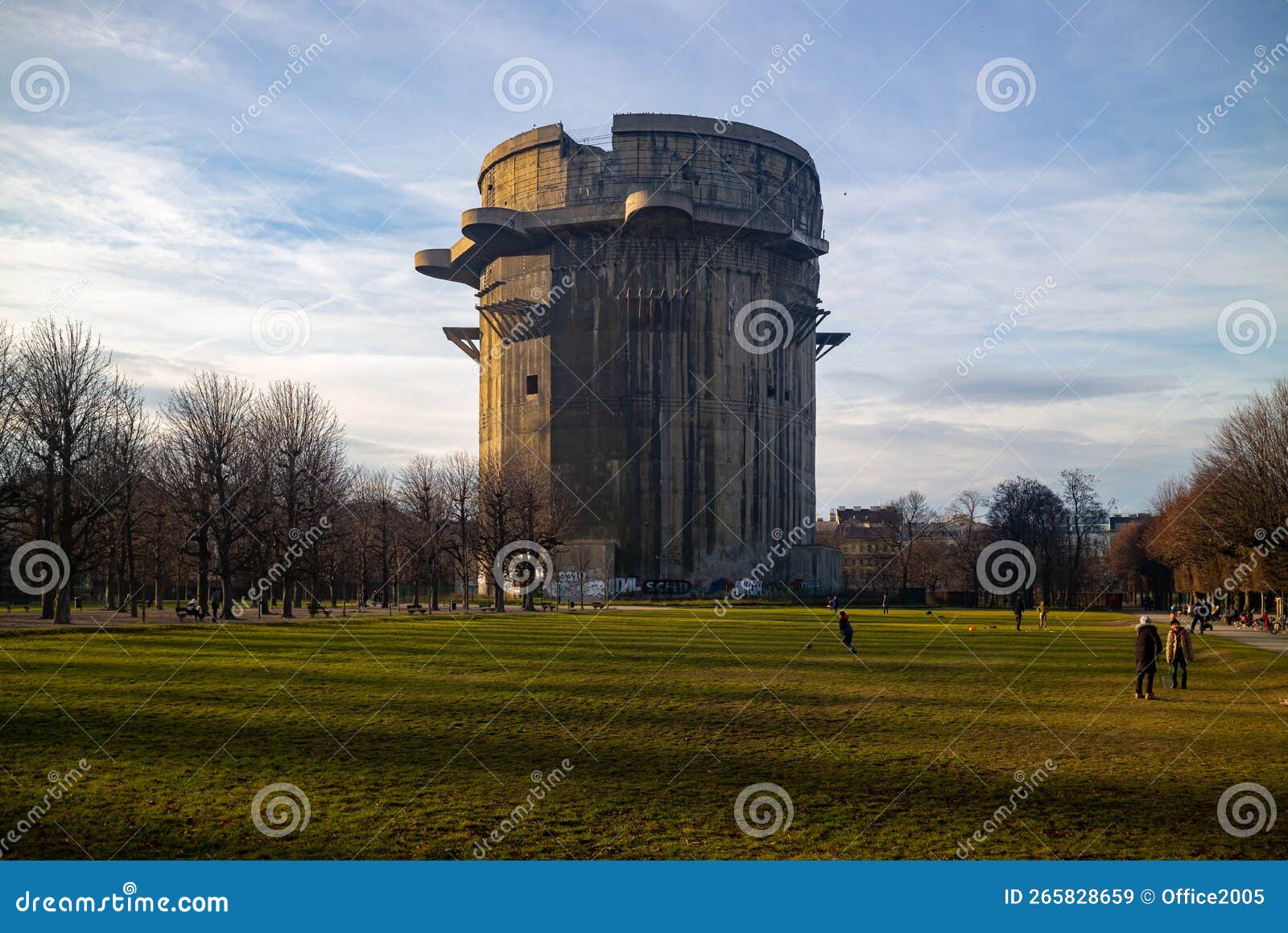 Flak-bunker in the Park Augarten Editorial Stock Image - Image of tower ...