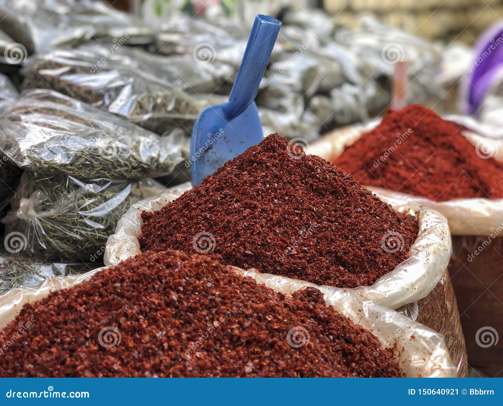 Flaked Red Pepper in the Bazaar in Turkey Stock Image - Image of spicy ...