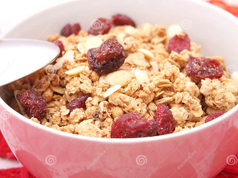 Flakes with cranberries stock image. Image of fresh, food - 37196595