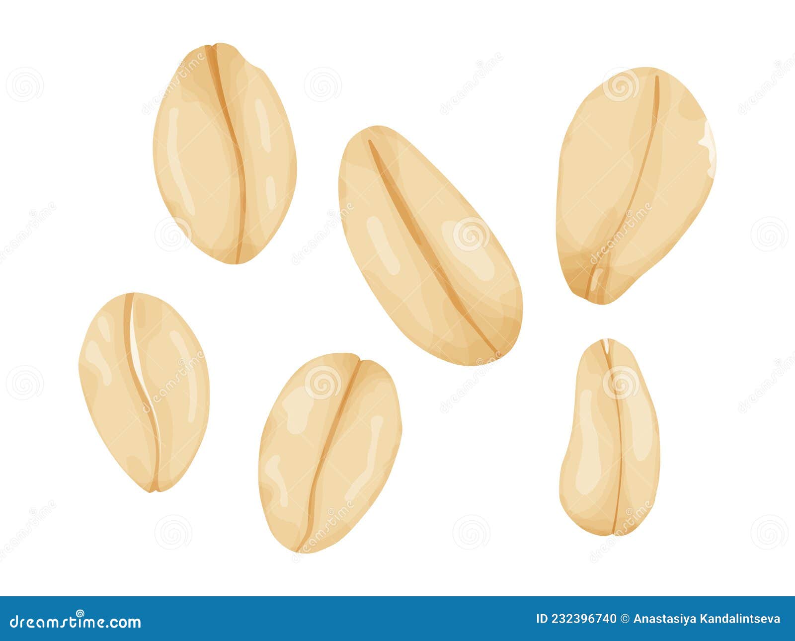 Oats Vector Cartoon Seamless Pattern For Template Farmer Market Design ...