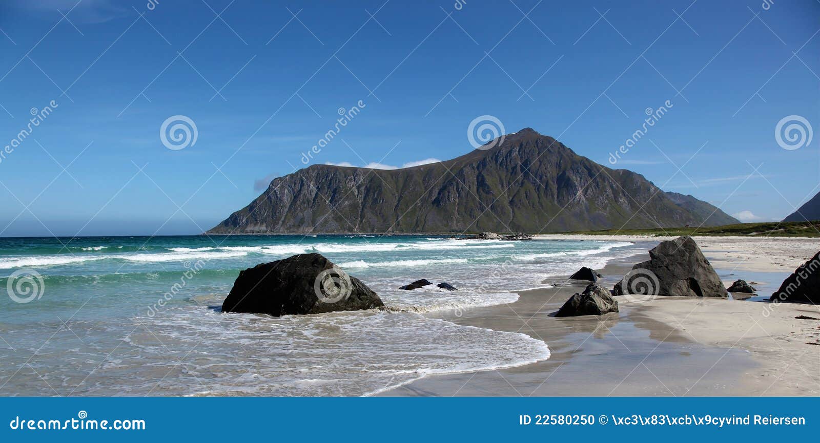 Flakstad stock photo. Image of flakstad, lofoten, ocean - 22580250
