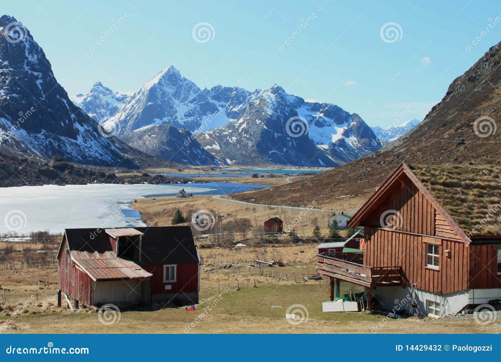 Flakstad S Spring Landscape Stock Photo - Image of high, laundry: 14429432