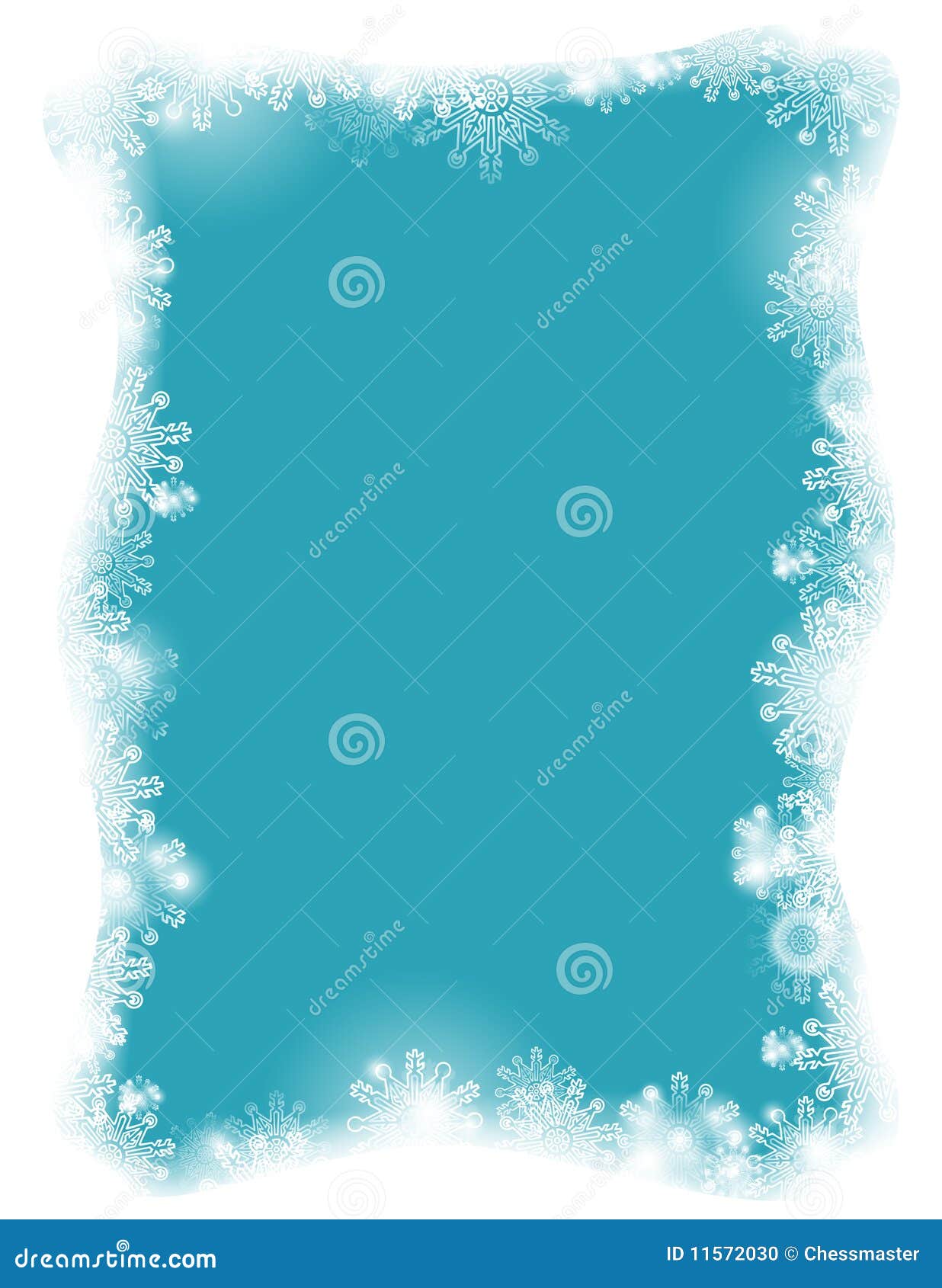 A Flaky Frame on a Blue Background Stock Vector - Illustration of ...