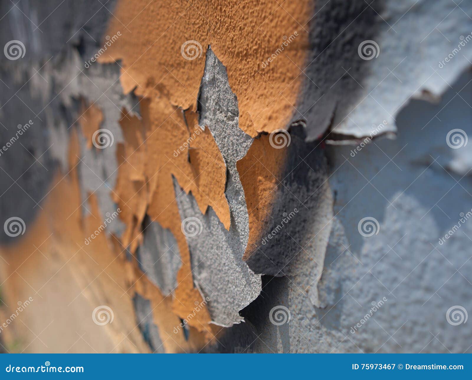 Flaky wall 1 stock image. Image of texture, orange, cement - 75973467