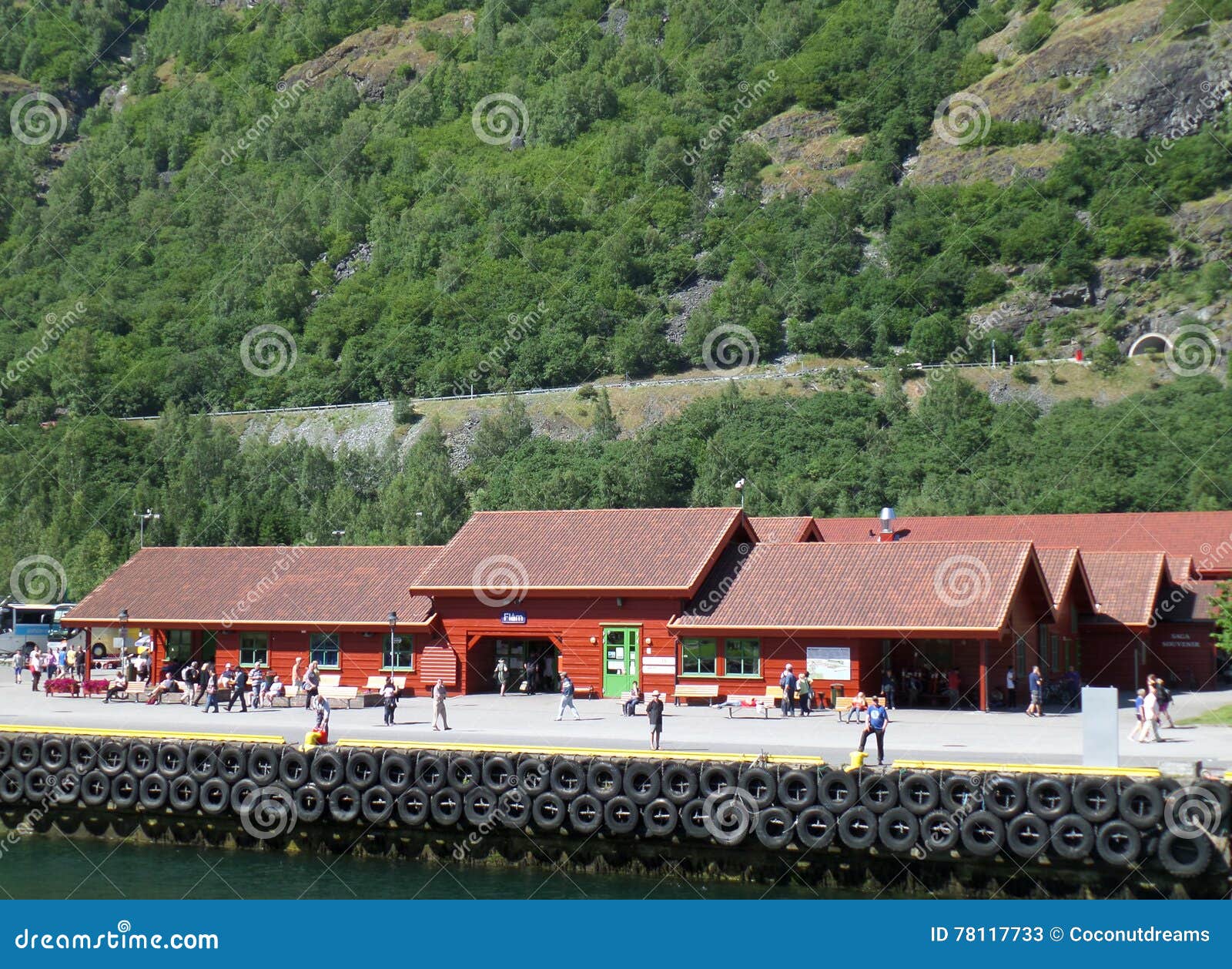 Flam Railway Station in Sunny Summer Editorial Stock Photo - Image of ...