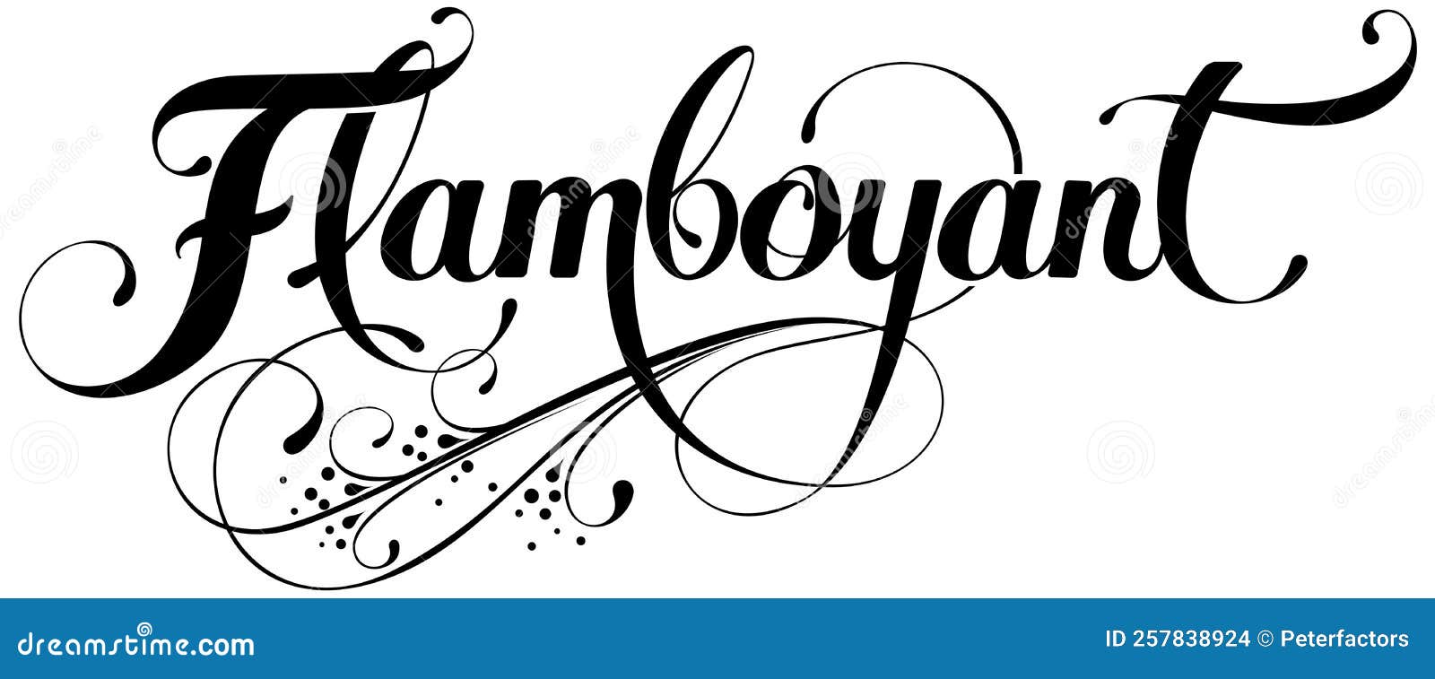 Flamboyant - Custom Calligraphy Text Vector Illustration ...