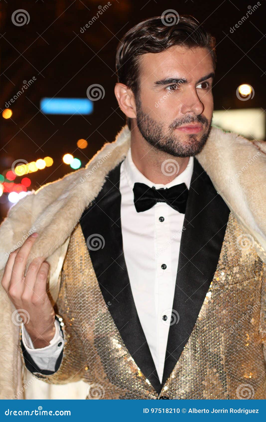 Flamboyant Looking Gentleman Outdoors Close Up Stock Photo - Image of ...