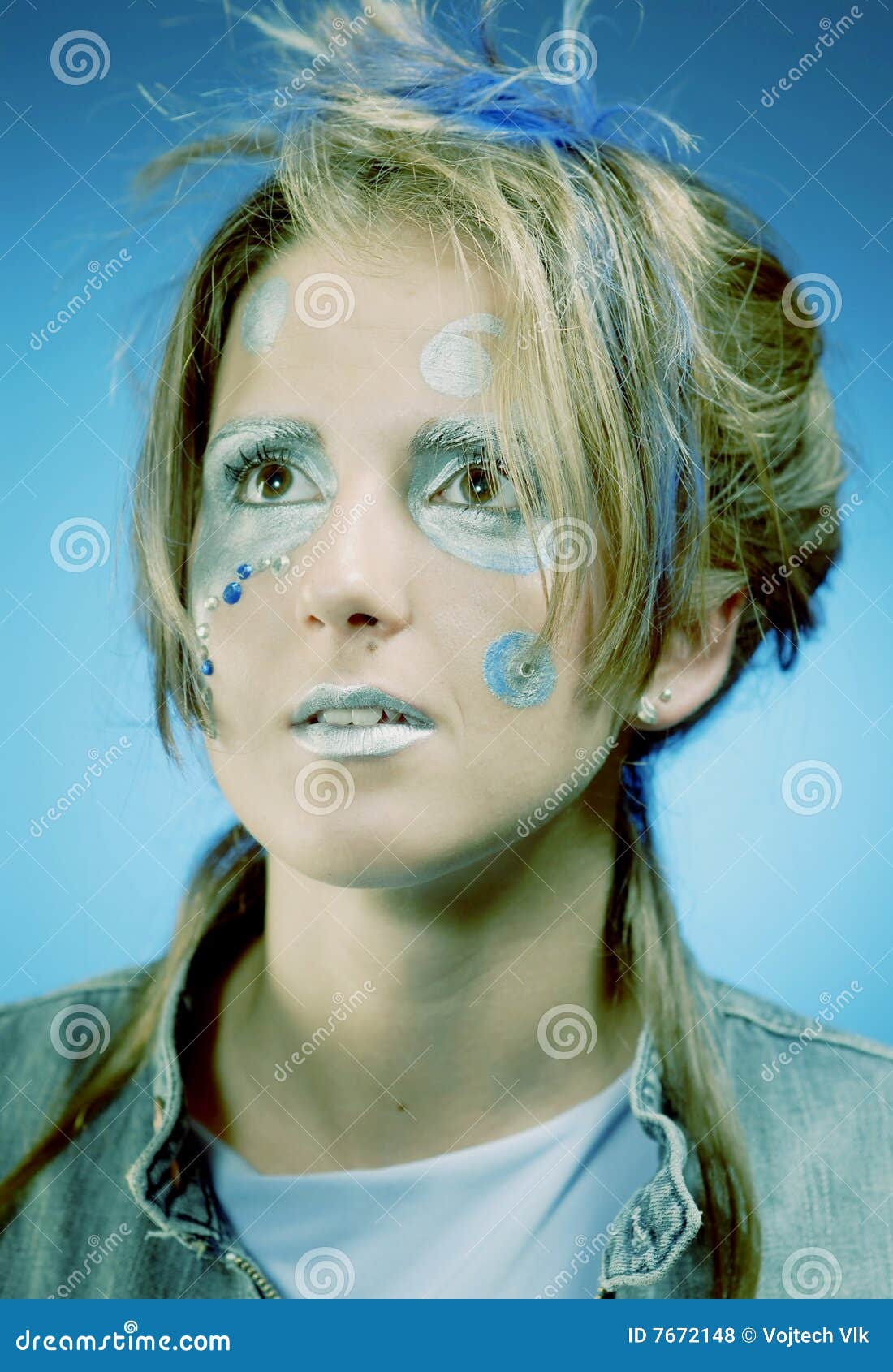 Flamboyant make up stock photo. Image of atractive, hair - 7672148