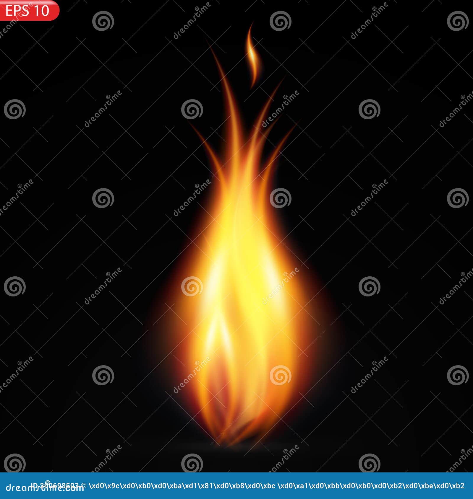 Translucent Fire Flames and Sparks on Transparent Background. for Used ...