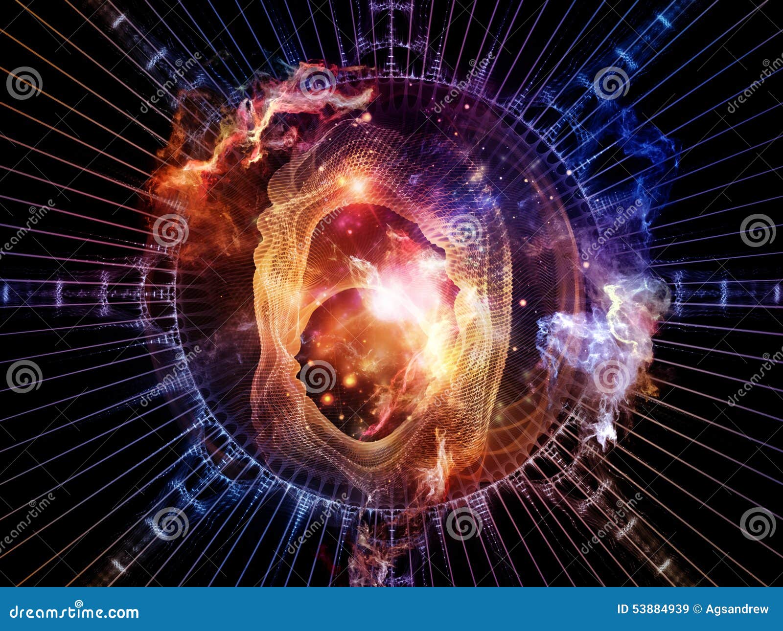The Flame of Abstract Visualization Stock Illustration - Illustration ...