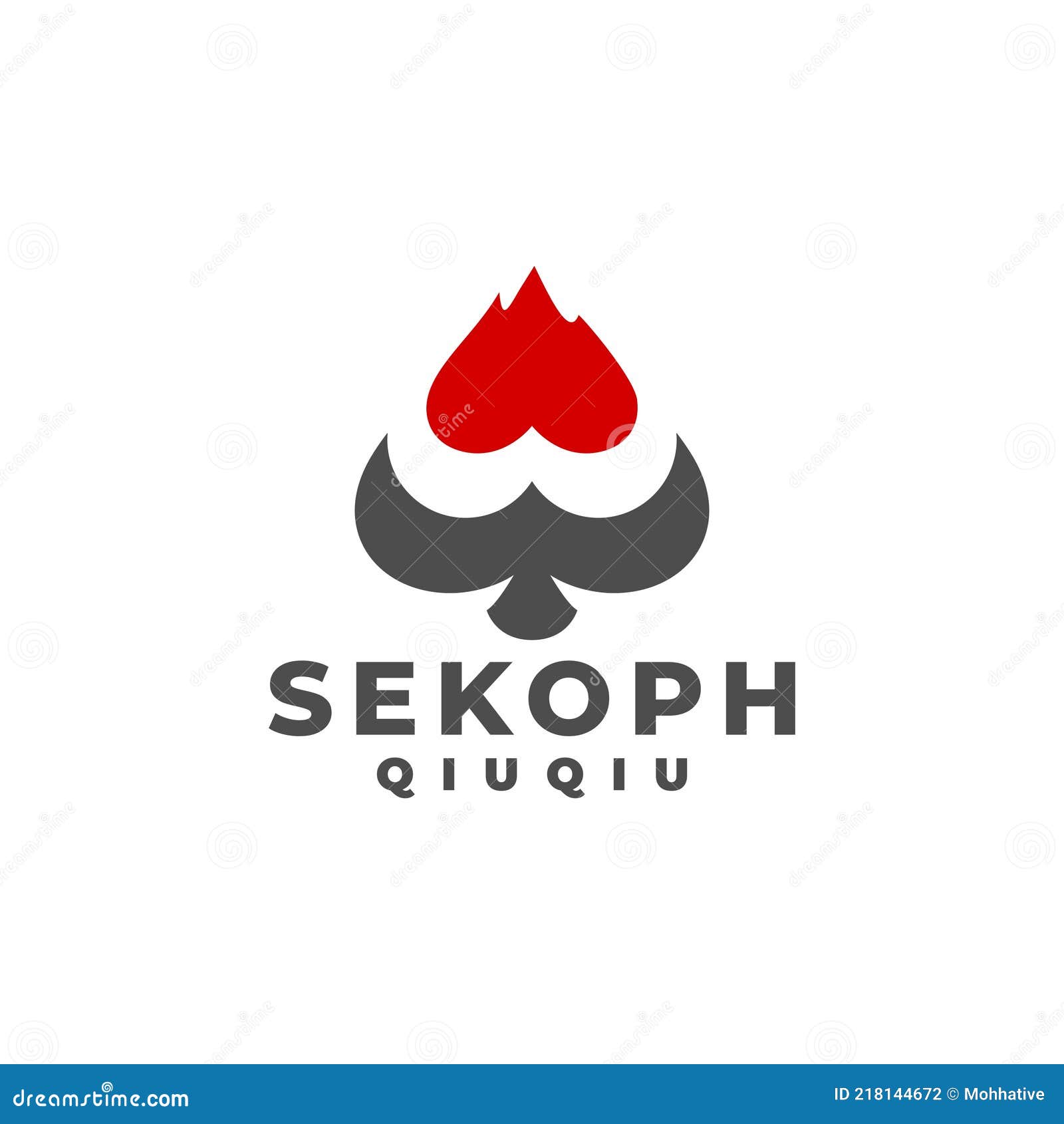 Flame Ace Logo. Unique Spade Card with Fire on the Top Stock Vector ...