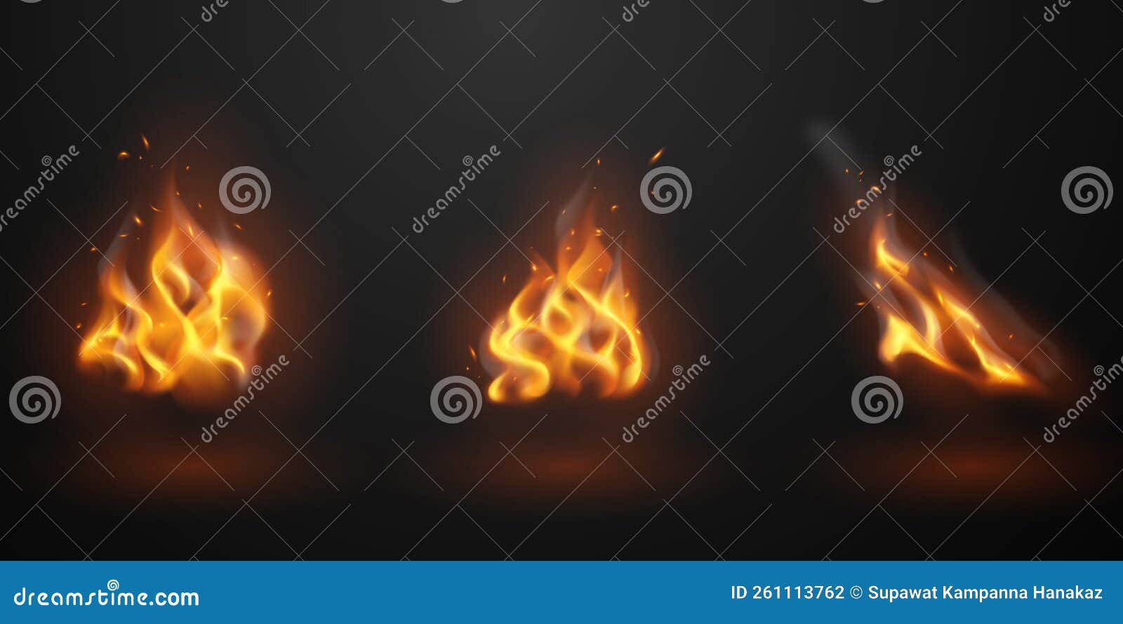 Flame Background Virtual Design Abstract Vector Illustration Stock ...