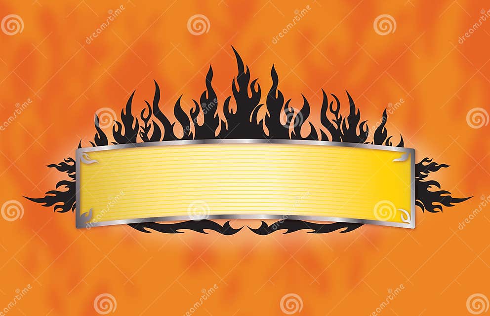 Flame Banner stock illustration. Illustration of graphic - 10480109
