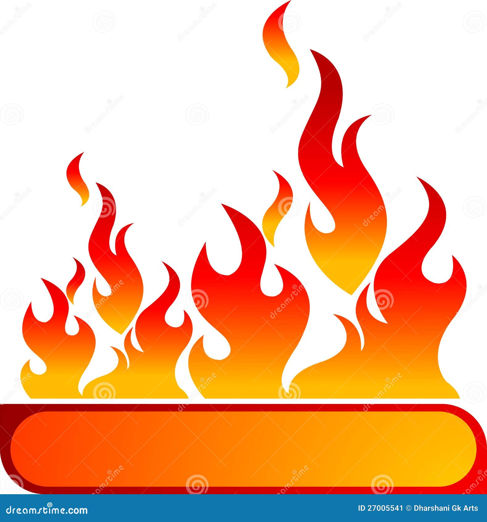 Flame banner stock vector. Illustration of flames, blaze - 27005541