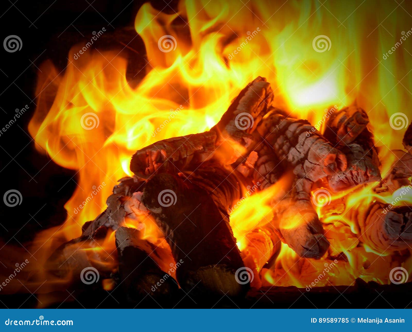 Flame stock image. Image of beautiful, fireplace, calm - 89589785