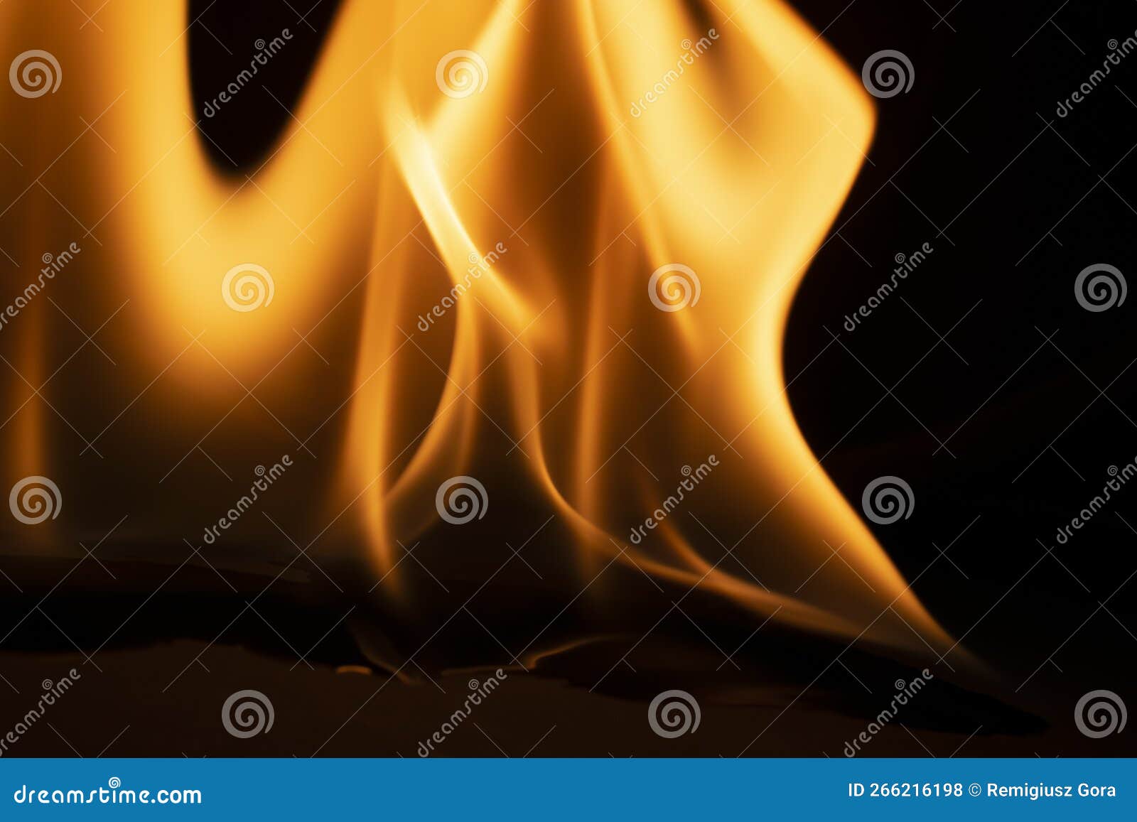 Flame on a Black Background. Burning Gasoline Stock Photo - Image of ...