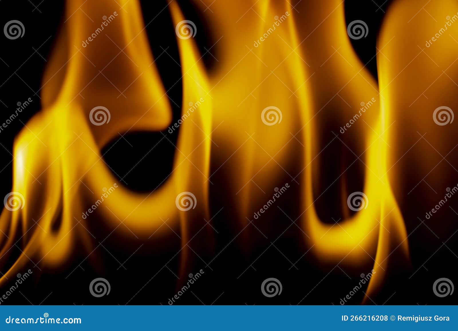 Flame on a Black Background. Burning Gasoline Stock Photo - Image of ...
