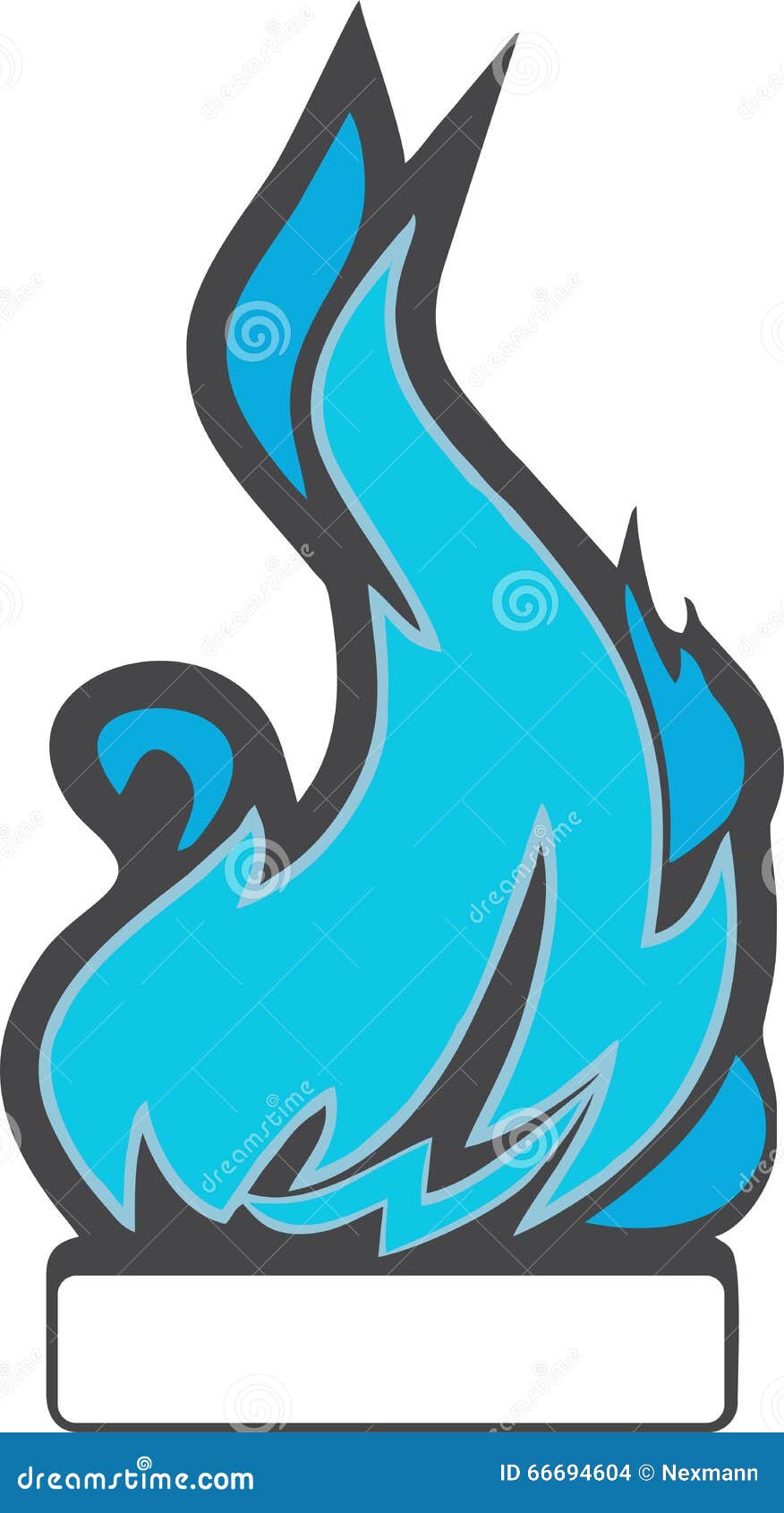 Flame blue colors stock vector. Illustration of dangerous - 66694604