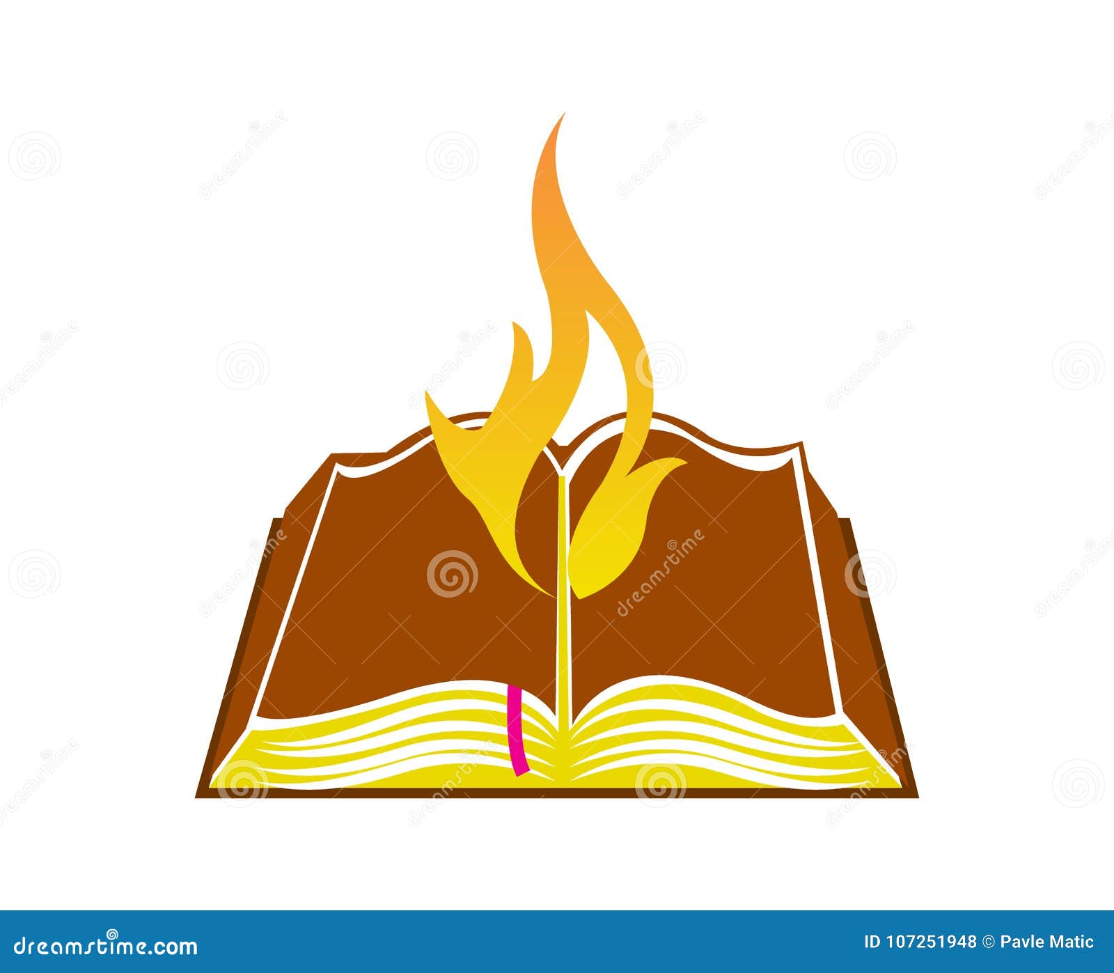 Flame from a book stock vector. Illustration of flame - 107251948
